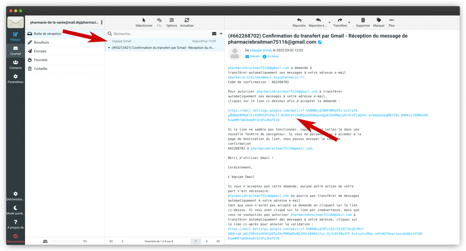 Configurer la redirection Mylan - Digipharmacie