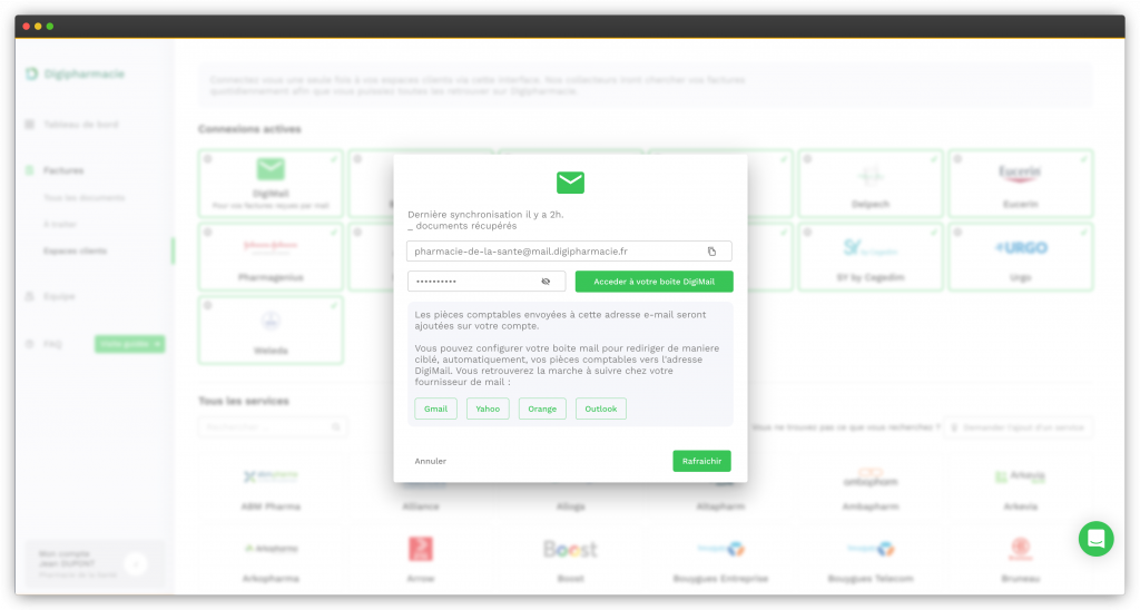 Configurer une redirection depuis gmail - Digipharmacie