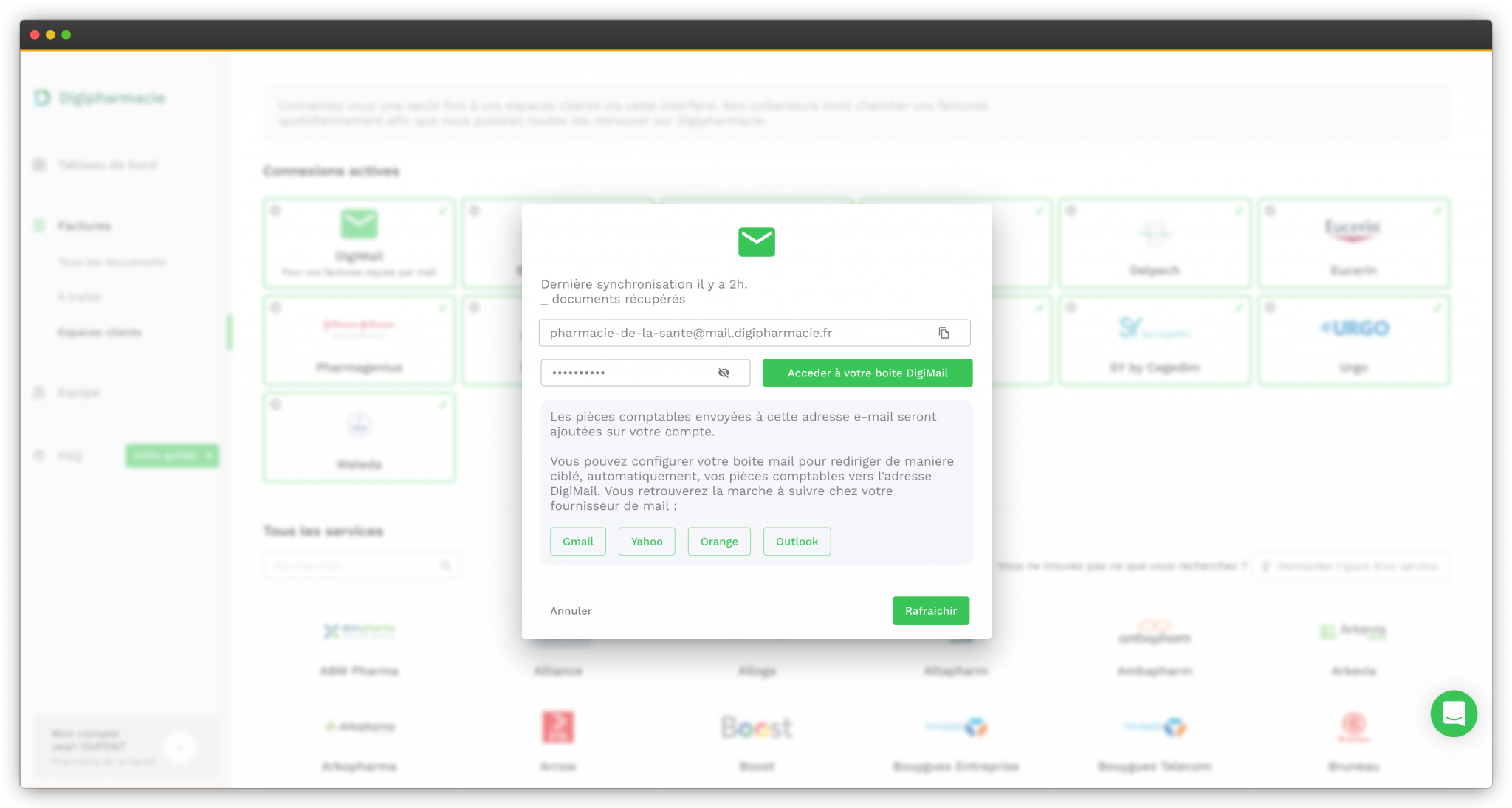 Configurer une redirection depuis gmail - Digipharmacie
